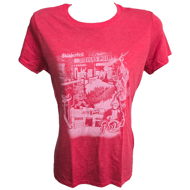 Point Retro Grey Tee | Stevens Point Brewery